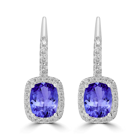 Tanzanite Earrings | Tanzanite hoop earrings| Diamond Earring – Top ...