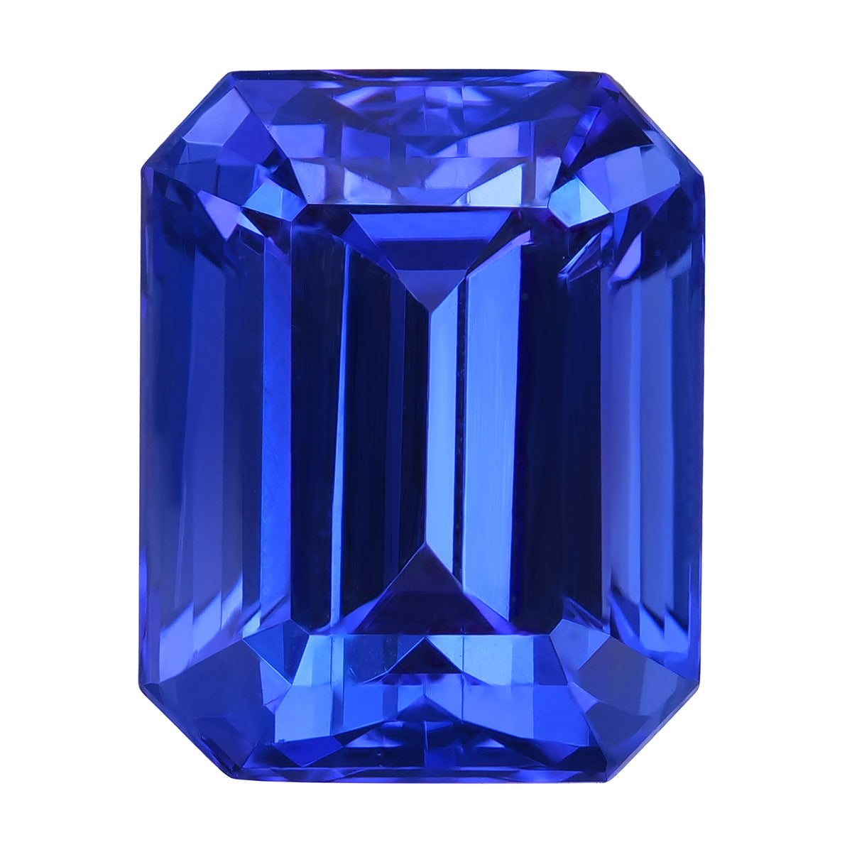 9.31ct Emerald cut Certified AAAA Tanzanite Gemstone 12.93x10.22mm ...